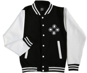 Unisex Varsity Jacket for Gamers: "Control Freak" | Cakes with Faces