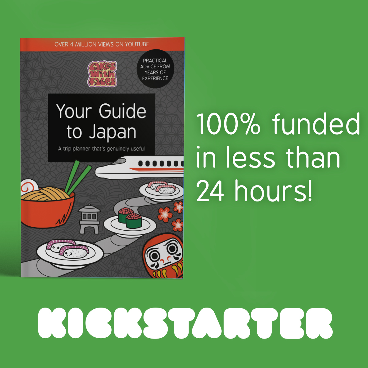 Japan Travel Guide on Kickstarter: Funded in 24 Hours! | Cakes With Faces
